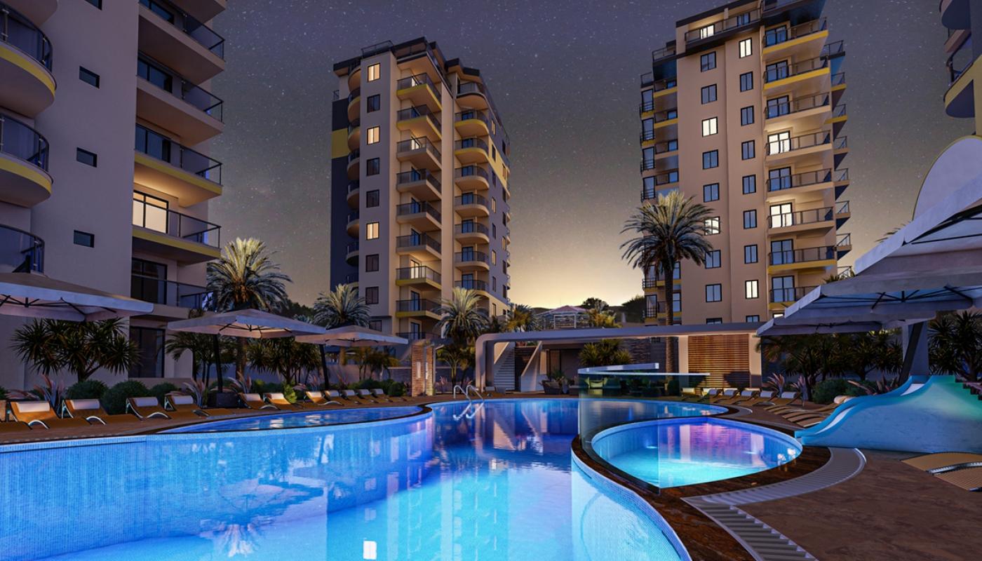 Apartments for Sale in Alanya Mahmutlar, Mahmutlar Heaven Hills Residence New Project, Luxury ...